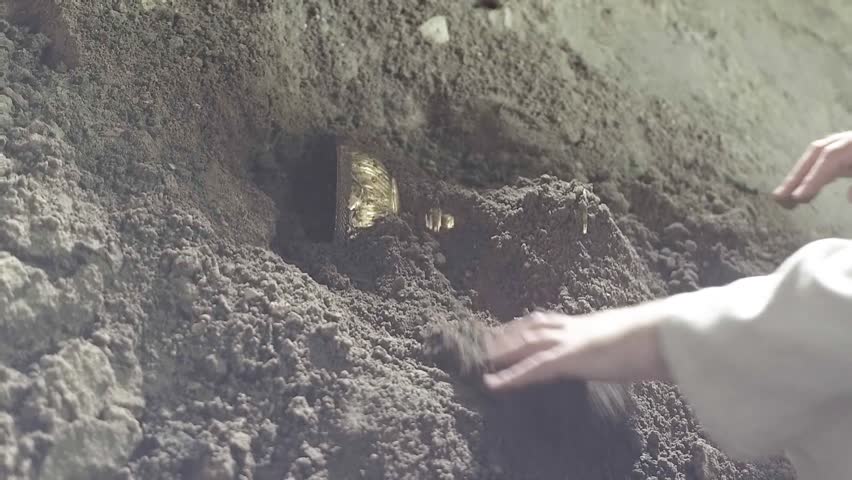 man like jesus christ digging hole Stock Footage Video (100% Royalty ...