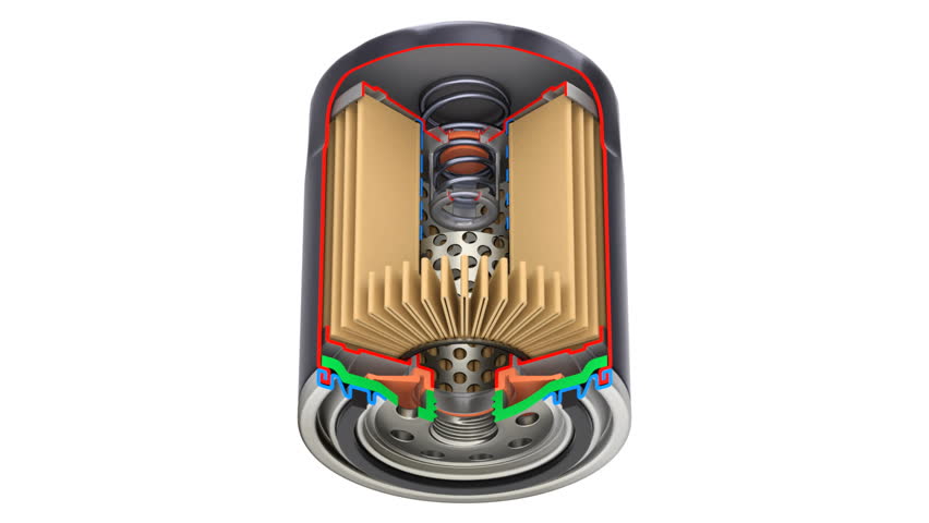 cross section oil filter animation - Stock Footage Video (100% Royalty ...