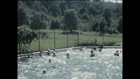 1940s United States Young People Swim Stock Footage Video (100% Royalty ...