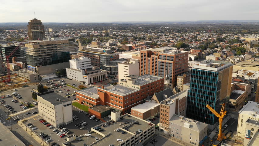 aerial view downtown allentown pennslyvania Stock Footage Video (100% ...
