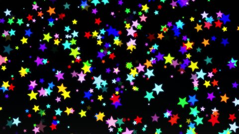 Multicoloured Bright Flashing 3d Stars On Stock Footage Video (100% ...