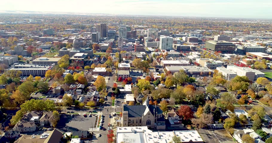 Overhead Aerial View of Boise Stock Footage Video (100% Royalty-free ...