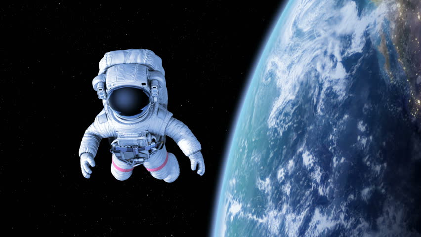 Spaceman in Space. 3d Animation, Stock Footage Video (100% Royalty-free ...