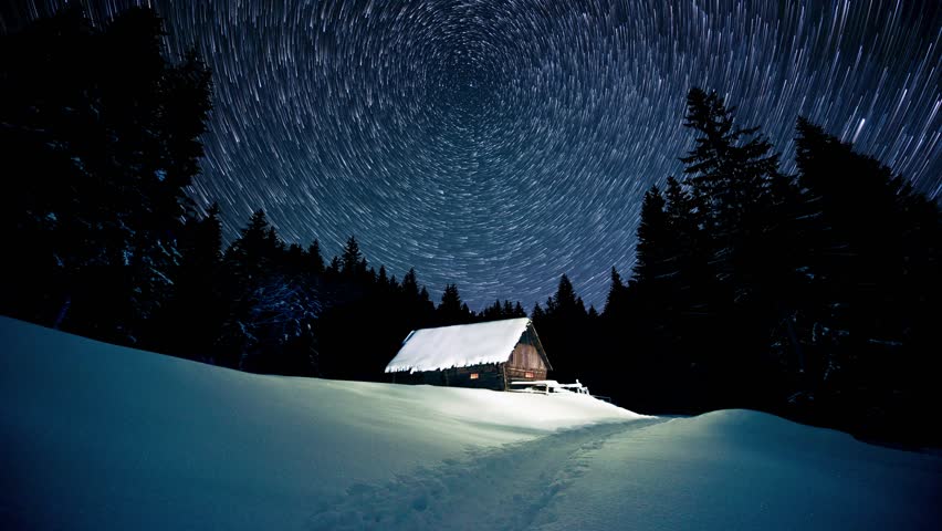 Star Trails over the house lights image - Free stock photo - Public ...