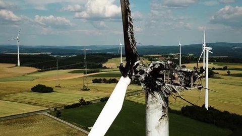 209 Burned wind turbine Stock Video Footage - 4K and HD Video Clips ...