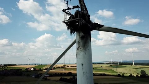 209 Burned wind turbine Stock Video Footage - 4K and HD Video Clips ...