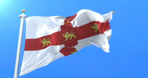 Flag English City York North Yorkshire Stock Footage Video (100% ...