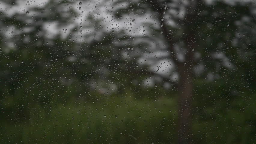 Slow Motion, Rain Drops On Stock Footage Video (100% Royalty-free ...