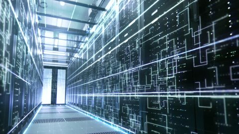 Cinemagraphic Concept Activation Data Center Animated Stock Footage ...