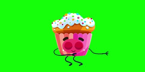 Muffin Cartoon 2d Animation On Green Stock Footage Video (100% Royalty ...