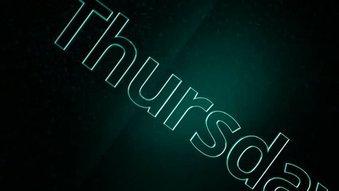 Thursday Title Word Thursday Animation Animated Stock Footage Video ...