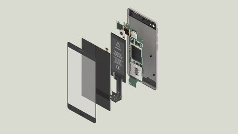 Smartphone Exploded View Details Stock Footage Video (100% Royalty-free ...