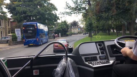 Man Driving Bus Stock Footage Video (100% Royalty-free) 1018796884 ...