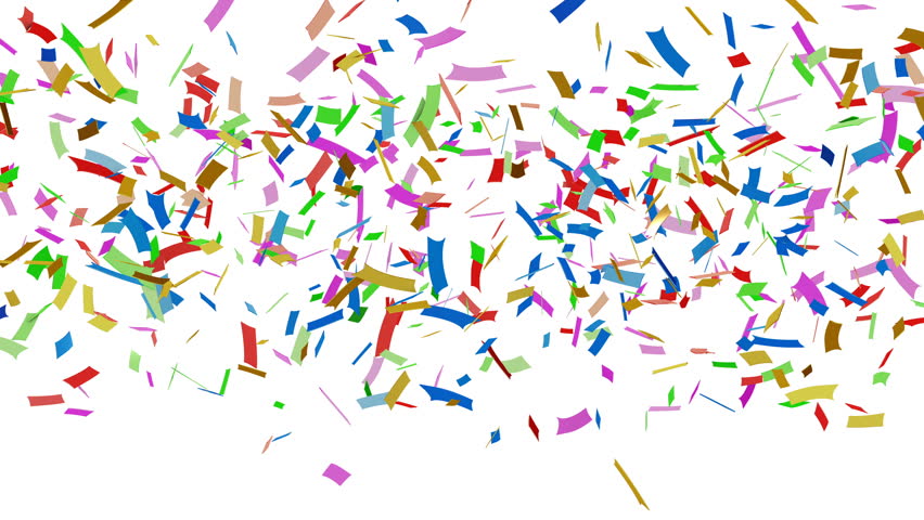 Confetti Explosion. 3d Animation, Alpha Stock Footage Video (100% ...