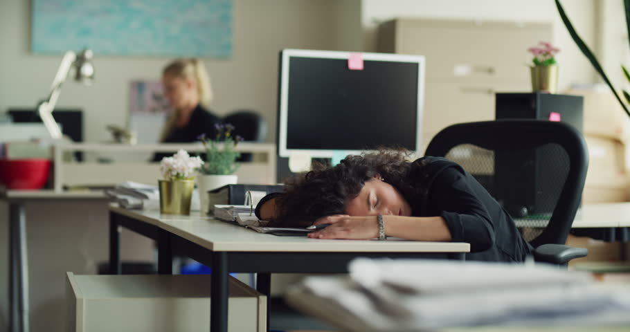 Brunette Business Women Sleeping at : vidéo de stock (100 % libre de ...