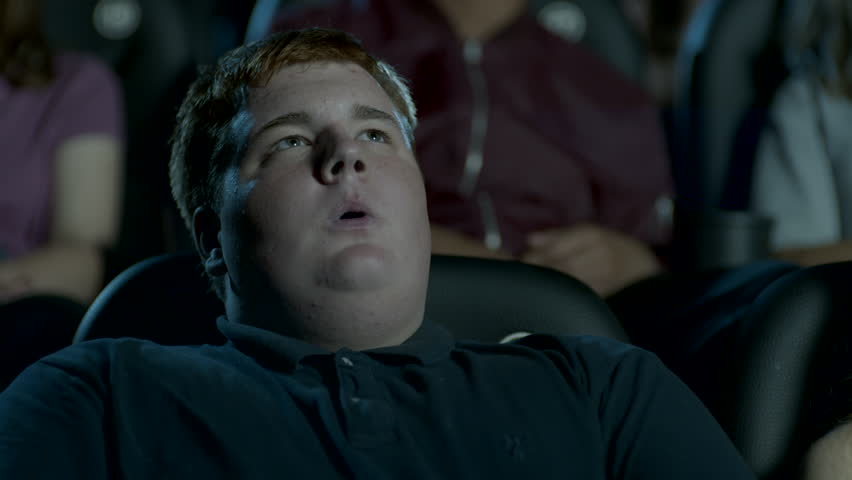 young man cinema has intense reactions Stock Footage Video (100% ...