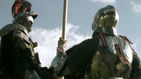 man knight riding horse around battlefield Stock Footage Video (100% ...