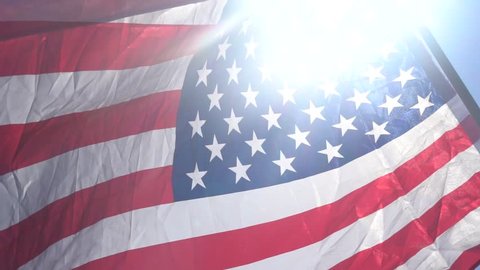 American Flag Slow Motion Flag Waving Stock Footage Video (100% Royalty ...