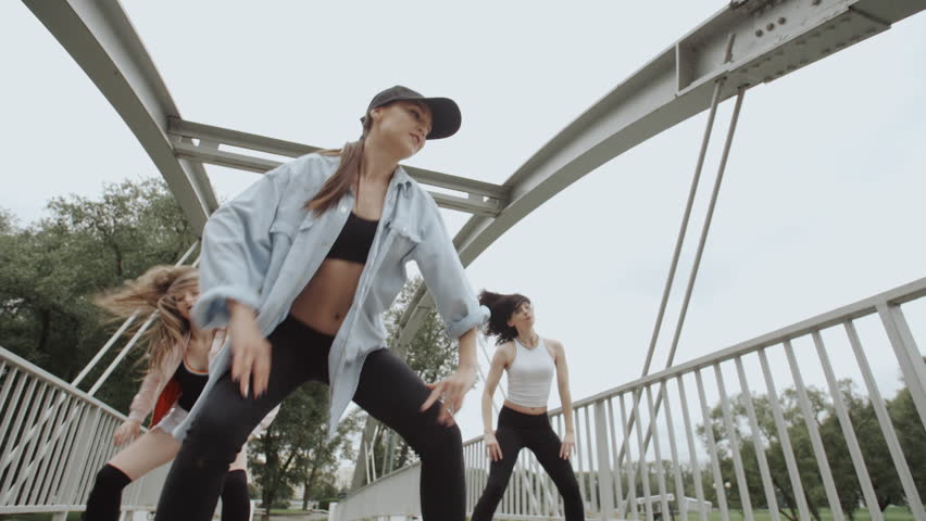 Young Pretty Women Dancing Perform Modern Stock Footage Video (100% ...