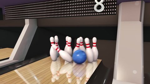 Bowling Strike Slow Motion Stock Footage Video 100 Royalty Free