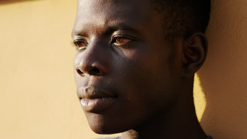 christian black african man praying close-up Stock Footage Video (100% ...