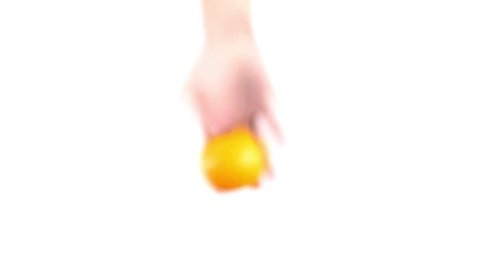 Hand Throwing Lemon Towards Camera Stock Footage Video (100% Royalty ...
