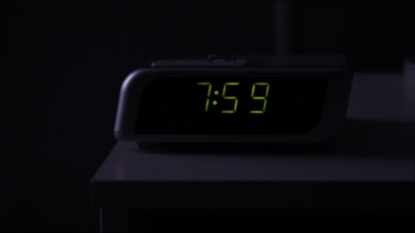 ringing alarm clock snoozing hand sequence Stock Footage Video (100% ...