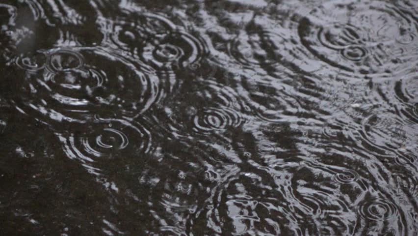 water drops falling into puddle on Stock Footage Video (100% Royalty ...