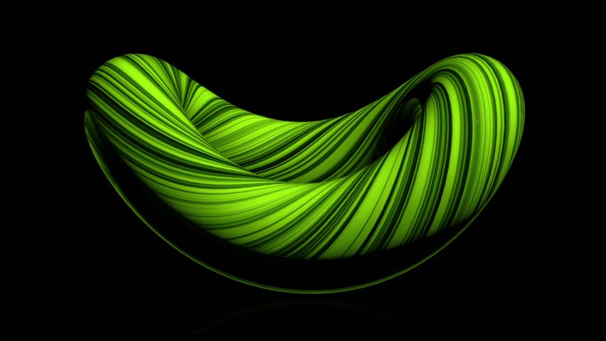 colored curved figure torus three-dimensional animation Stock Footage ...