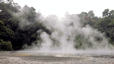 Beautiful Steamy Kamojang Crater Garut West Stock Footage Video (100% ...