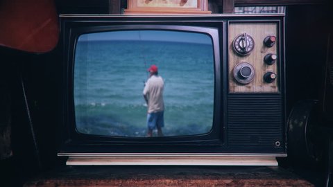 Vintage Television Changing Channels Tv Old Stock Footage Video (100% ...