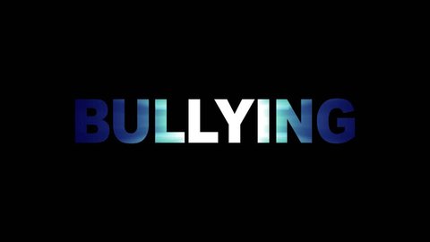 Neon Glitch Bullying Text Animation Background Stock Footage Video (100 ...