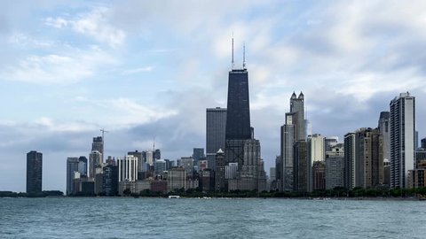 Time Lapse Chicago Skyline Afternoon Zoom Stock Footage Video (100% ...