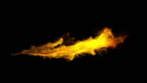 Flamethrower Vfx 01 Alpha Channel Stock Footage Video (100% Royalty ...