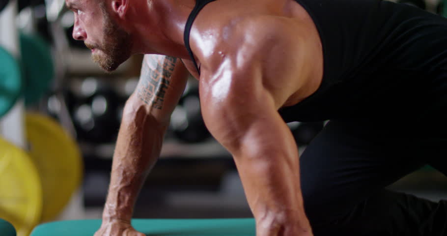 4k Muscular Man - Bodybuilder Stock Footage Video (100% Royalty-free ...