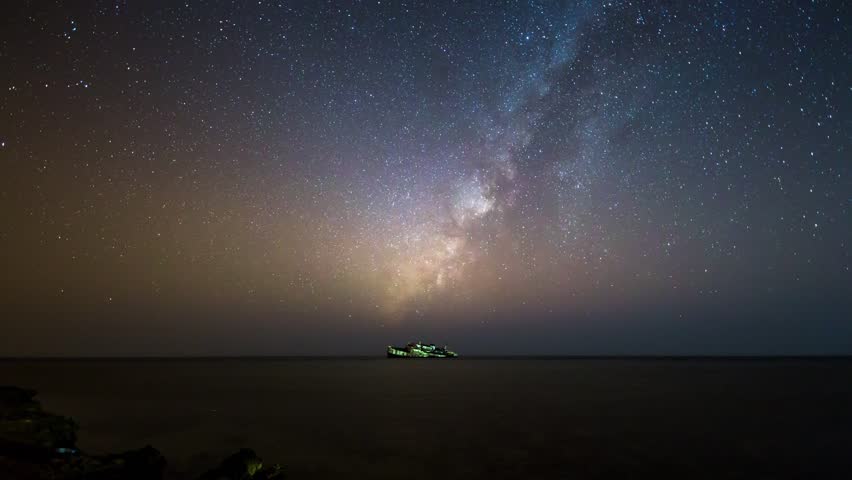 milky way sea time lapse Stock Footage Video (100% Royalty-free ...