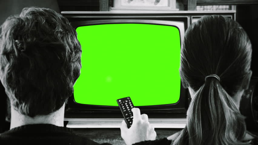 couple changing channels old tv green Stock Footage Video (100% Royalty ...