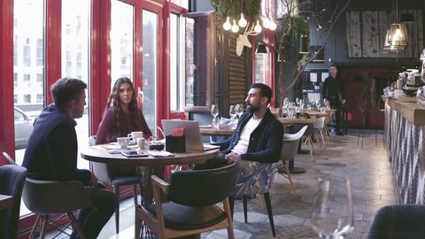 Waiter Making Recommendation Restaurant Stock Footage Video (100% ...