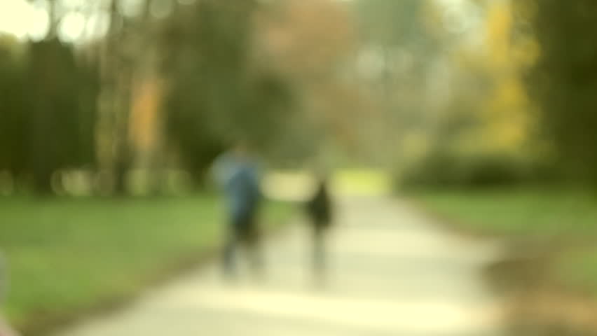 people walk park walking slowly relax Stock Footage Video (100% Royalty ...