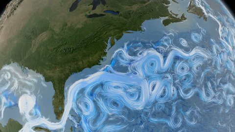 Graphic Representation Ocean Currents East Coast Stock Footage Video ...