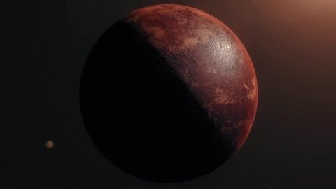 Mars Sunrise Over Planet Mars Dark Stock Footage Video (100% Royalty ...