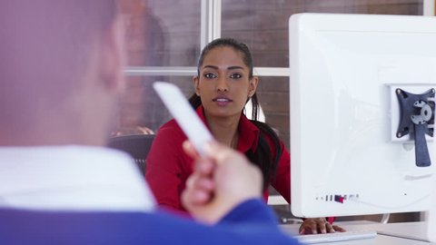 4k 2 Business Colleagues Talking Together Stock Footage Video (100% ...