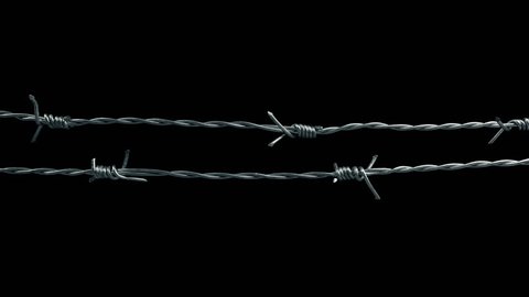 Silhouette Barbed Wire Loop Stock Footage Video (100% Royalty-free ...