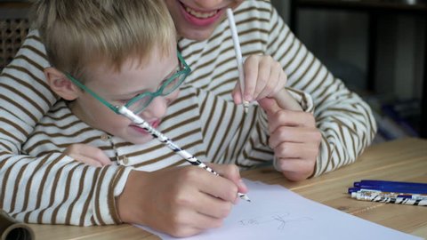 Portrait Indian School Kid Wring On Stock Footage Video (100% Royalty ...