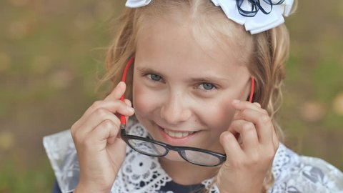 Portrait Smiling 13 Year Old Girl Stock Footage Video (100% Royalty ...