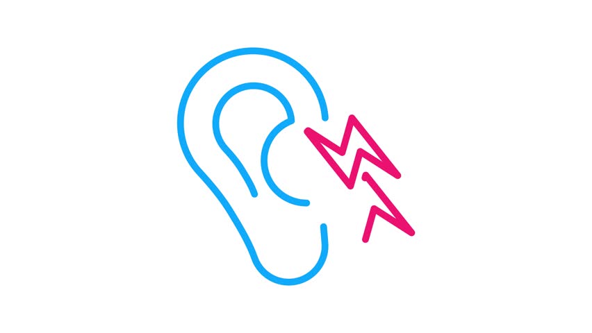 earache animated thin line icon otitis Stock Footage Video (100% ...