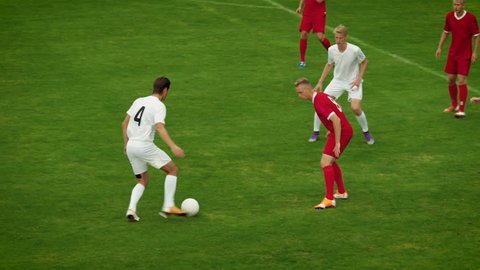 professional soccer players playing pass trying Stock Footage Video ...