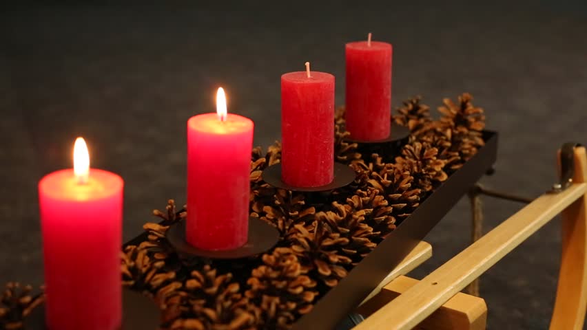 Advent, Light Candles Stock Footage Video (100% Royalty-free ...