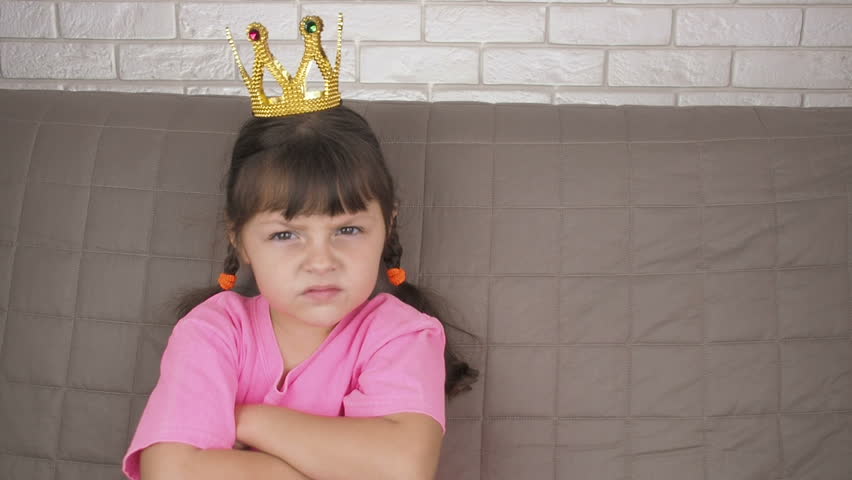 angry child evil princess little girl Stock Footage Video (100% Royalty ...