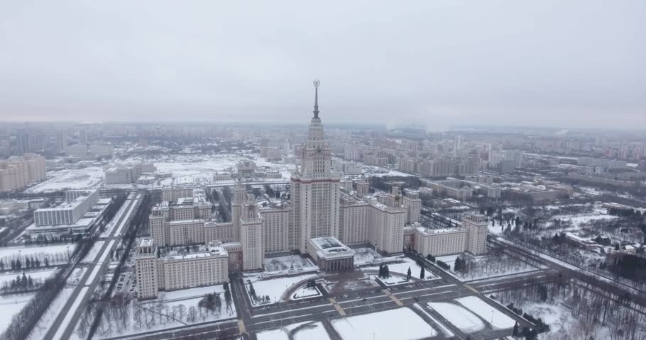 Msu. Moscow State University, Winter, Stock Footage Video (100% Royalty ...